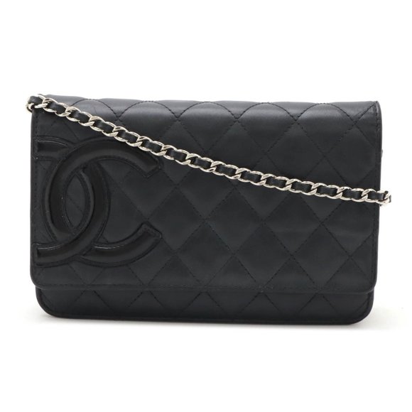 CHANEL | Bags | Chanel Black Logo Wallet | Poshmark